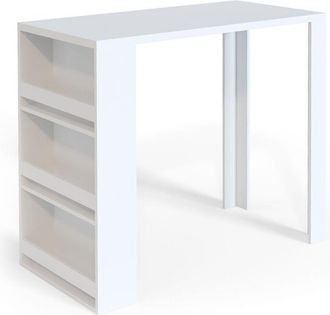 Vicco Table de bar, Blanc, 57 x 117 cm Vicco