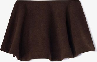 Ganni Jupe ronde en laine Peacoat Demitasse - Taille 34