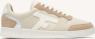 Faguo Baskets cr&egrave;me et argent&eacute;e cuir - HAZEL