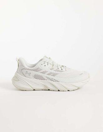 Under Armour Flex Training Sneaker in Elfenbein mit orangefarbenen Details-Wei&szlig;