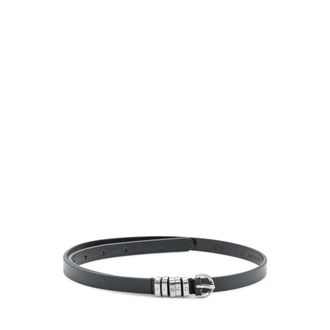 Pinko Pinko, Femme, Accessoires, Noir, Taille: XS Ceinture de 1,2 cm avec Logo Lettr&eacute;