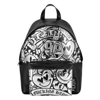 Philipp Plein Homme, Sacs, Gris, Taille: ONE Size Mirror Leather Backpack Smile