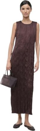 Staud Staud, Femme, Robes, Brun, Taille: 42 FR Mizu Dress Plisse