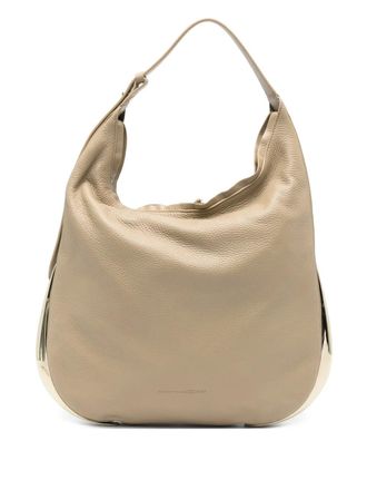 Benedetta Bruzziches grained shoulder bag - Nude