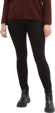Tom Tailor Damen Plussize Treggings mit elastischem Bund, deep black, 46/28