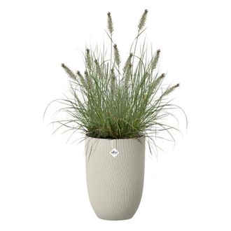 ELHO Sereh High 30 - Blumentopf f&uuml;r Innen und Au&szlig;en - 100% recyceltes Plastik - &Oslash; 29.5 x H 40.5 cm - Beige/Pilzbeige
