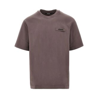 Jacquemus Le T-shirt Gros Grain - - Tops - Herren - Braun - S