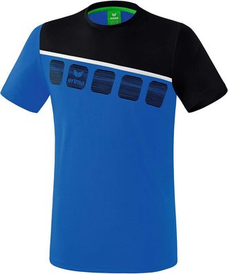 Erima Kinder 5-C T-Shirt, new royal/schwarz/wei&szlig;, 152