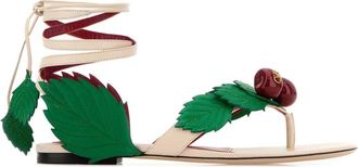 Valentino Garavani Femme, Chaussures, Blanc, Taille: 36 EU Sandales Tongs Cherryfic