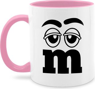 Shirtracer Tasse Tassen 325ml - Karneval & Fasching - M und M Figuren Aufdruck I M&M I Fastnacht I Fasnacht I Fasnet - 325 ml - Rosa - m&ms-tasse karnevalstasse 