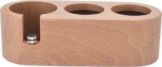 CHICIRIS Holz-Kaffeefilter-Tamper-Halter, 58 Mm 3-Loch-Holz-Espresso-Tamper-Mattenst&auml;nder, Tamper-Station, Holzsockel, Espresso-Tamper-Matte f&uuml;r Kaffeezubeh&ouml;r
