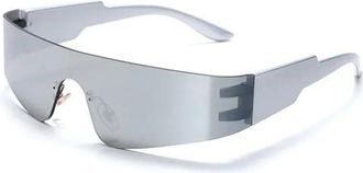 Generic NEUE Sporttrends Brille Sonnenbrille Frauen M?nner Mode Punk Brille Sport Lunettes de soleil, Argenté, Taille unique