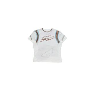 Acne Studios Trompe Loeil Logo-Print Baumwoll-Jersey-T-Shirt - - Tops - Damen - Mehrfarbig - M