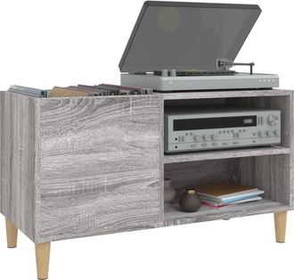 Generic Plattenschrank, Schallplattenschrank mit viel Stauraum, Plattenspieler Schrank f&uuml;r Wohnzimmer, LP Schrank, Schallplattenst&auml;nder, (84,5 x 38 x 48 cm)