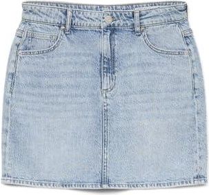 Vero Moda Vmtessa HR DNM Jupe en Jean pour Femme Mix GA Noos, Bleu Clair, XS