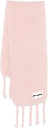 Jil Sander écharpe à franges - Rose