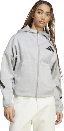 adidas Womens Z.N.E. Zip-Hoodie Medium Grey Heather M