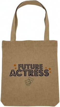 Fabulous Sac Shopping Tote Bag Aspect Lin - Future Actress Job Films Actress - Sac de Courses Toile Epaisse 360g Beige Naturel Cabas Port&eacute; Epaule Solide Imprim