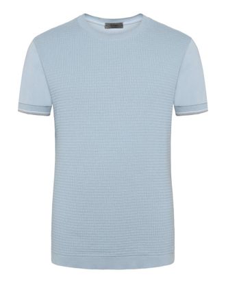 Ferrante Strukturiertes Jersey T-Shirt mit Stretchanteil in