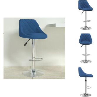 vidaXL Barhocker Blau Samt - Barhocker - Tresenhocker - Thekenhocker - Barstuhl