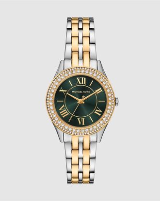 Michael Kors Harlowe Dreizeigeruhr aus zweifarbigem Edelstahl in Zweifarbig-Multi