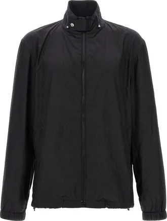 Alexander McQueen Skull Jacquard Nylon Jacket - Black