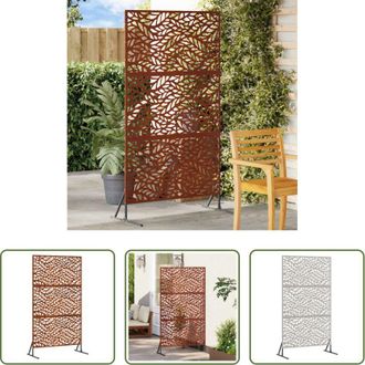 vidaXL Wetterfeststahl - Sichtschutz Grau 100 x 50 x 180 cm Wetterfeststahl