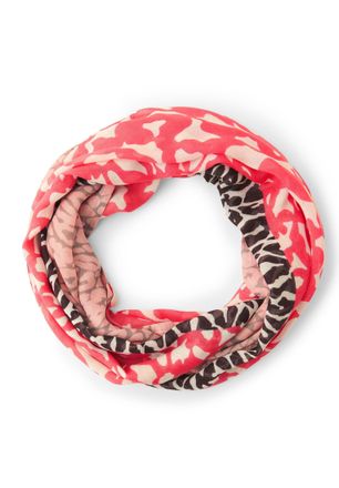 Street One Gemusterter Loop-Schal striking coral A