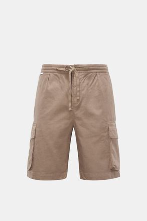 04651/ Herren - Cargo-Bermudas Linen taupe