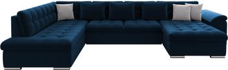 Mirjan24 Eckcouch Ecksofa Niko Bis, Design Sofa Couch mit Schlaffunktion und Bettkasten U-Sofa Farbauswahl Wohnlandschaft vom Hersteller (Ecksofa Rechts, Krono
