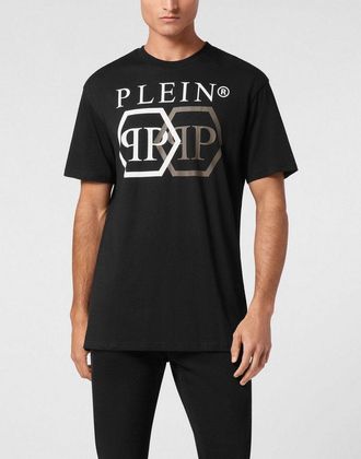 Philipp Plein T-Shirt Hexagon Mit Schmucksteinen