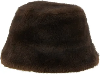 P.A.R.O.S.H. Faux Fur Bucket Hat - Brown