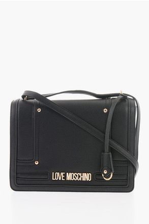 Moschino LOVE Faux Leather Crossbody Bag with Golden Logo size Unica