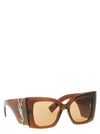Saint Laurent Womens Brown Acetate Sunglasses