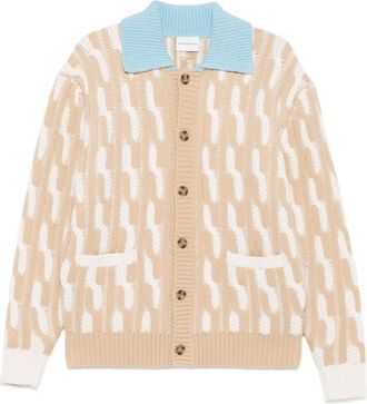 Drôle de Monsieur cardigan Family 3.0 en maille torsadée - Tons neutres