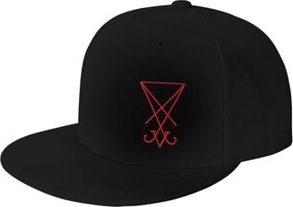 Generic Casquette Trucker Sceau Occulte De Lucifer Satanique Casual Sun Protection Casquettes Anti-Soleil Anti-Soleil Cap pour Les Saisons Soir&eacute;es Jogging