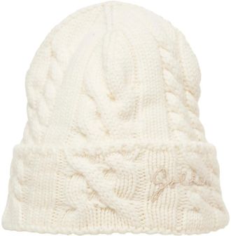 Golden Goose Caps & M&uuml;tzen - Beanie with cable knit pattern Dee - Gr. ONE SIZE - in Wei&szlig; - f&uuml;r Damen