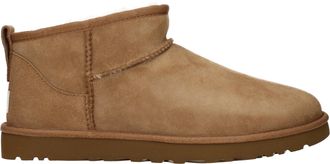 UGG Classic Bottes Homme Su&egrave;de Beige/Ch&acirc;taigne