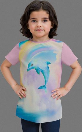 Kidsworld T-Shirt Shirt mit großem Fotodruck T-Shirt mit süßen Delfin-Fotodruck
