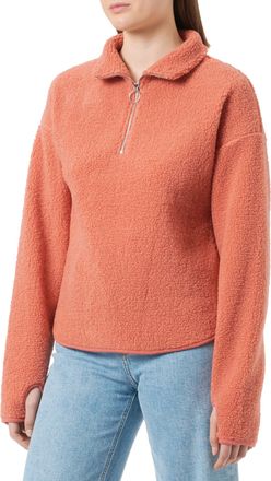 s.Oliver Q/S by Damen Sweatshirt aus Teddypl&uuml;sch ORANGE XL