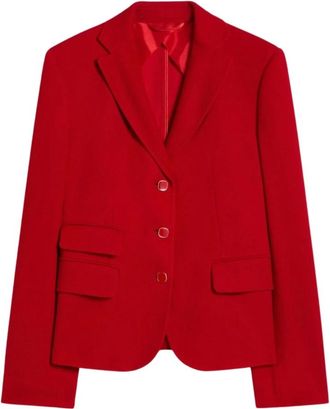 Max Mara Femme, Vestes, Rouge, Taille: 42 FR Veste Crois&eacute;e