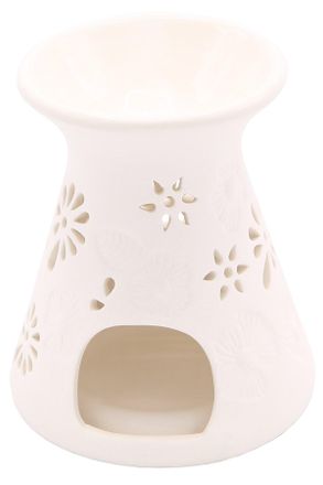 Candle-Lite Candle-Lite Teelicht Duftlampe für Zuhause | Duftlampe Riet | Aromalampe für Duftwachs | Raumduft mit Teelicht | Duftlampe Keramik Weiß | Lampe für Bü