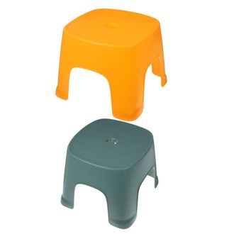 Happyyami MOBUTOFU 2 St&uuml;ck Pack Rutschfester Kunststoff Fu&szlig;hocker f&uuml;r Badezimmer und Stapelbarer Toilettenhocker Leichter Sitzhocker f&uuml;r Wohnraum und B&uuml;ro