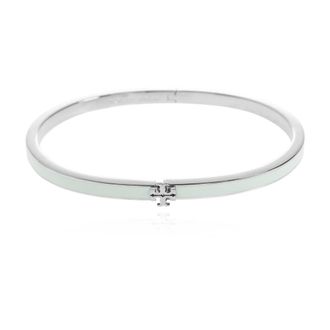 Tory Burch Bracelet fin Icon en &eacute;mail - Femme - Accessoires - Gris - Taille: S