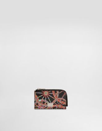 Dolce & Gabbana Kartenetui Aus Kalbsleder Mit Carretto-print - Mann Geldb&ouml;rsen Und Kleinlederwaren Multicolor Onesize