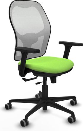 Piqueras y Crespo B&uuml;rostuhl mit R&uuml;ckenlehne und 3D-Armlehnen, h&ouml;henverstellbare Lendenwirbelst&uuml;tze, ausgestattet mit Syncro/Translack und eingespritztem Schaum, Wei&szlig;/Pi