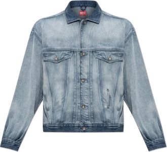 Diesel unisex, Vestes, Bleu, Taille: L Veste en jean Denver