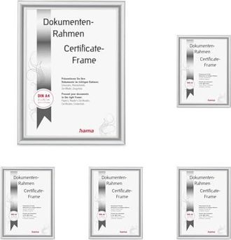 Hama Bilderrahmen Swing, 21x29,7cm (ideal f&uuml;r Urkunden und Dokumente in DIN A4, moderner Kunststoffrahmen, f&uuml;r Hochformat, f&uuml;r Querformat, zum Hinstellen/H