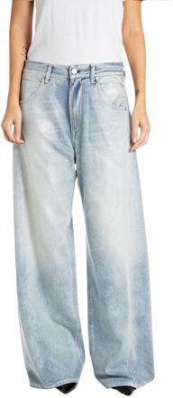 Replay Damen Jeans Narja Baggy-Fit, Blau (Super Light Blue 011), 25W / 28L