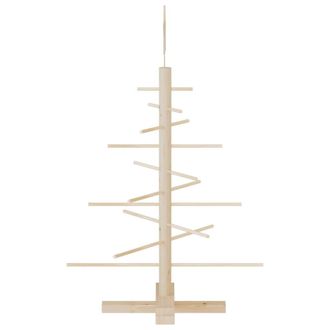 Generic Weihnachtsbaum aus Holz, Moderne, Minimalistische, Freistehende Weihnachtsb&auml;ume mit Dekorativen Zweigen und Sternspitze, Feiertagsdekoration aus Natur